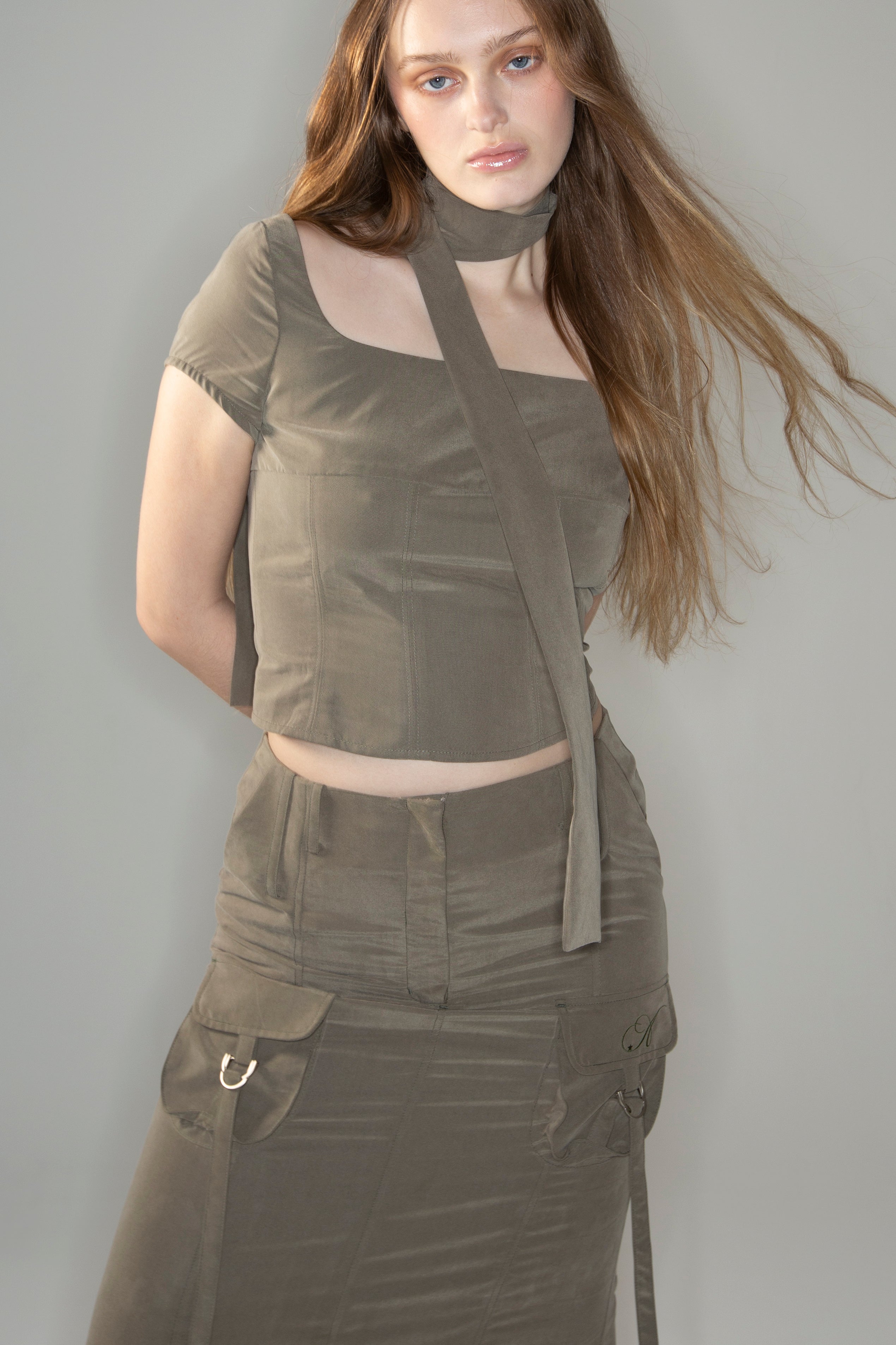 2000 Archives Angel Wing Scarf Top (Green): Ethereal, Stylish, and ...