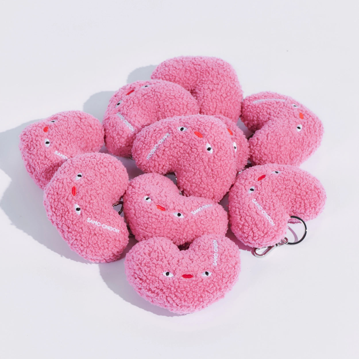 SAMO ONDOH Loveyom Keychain Pink Eco Shearling: Playful Charm ...