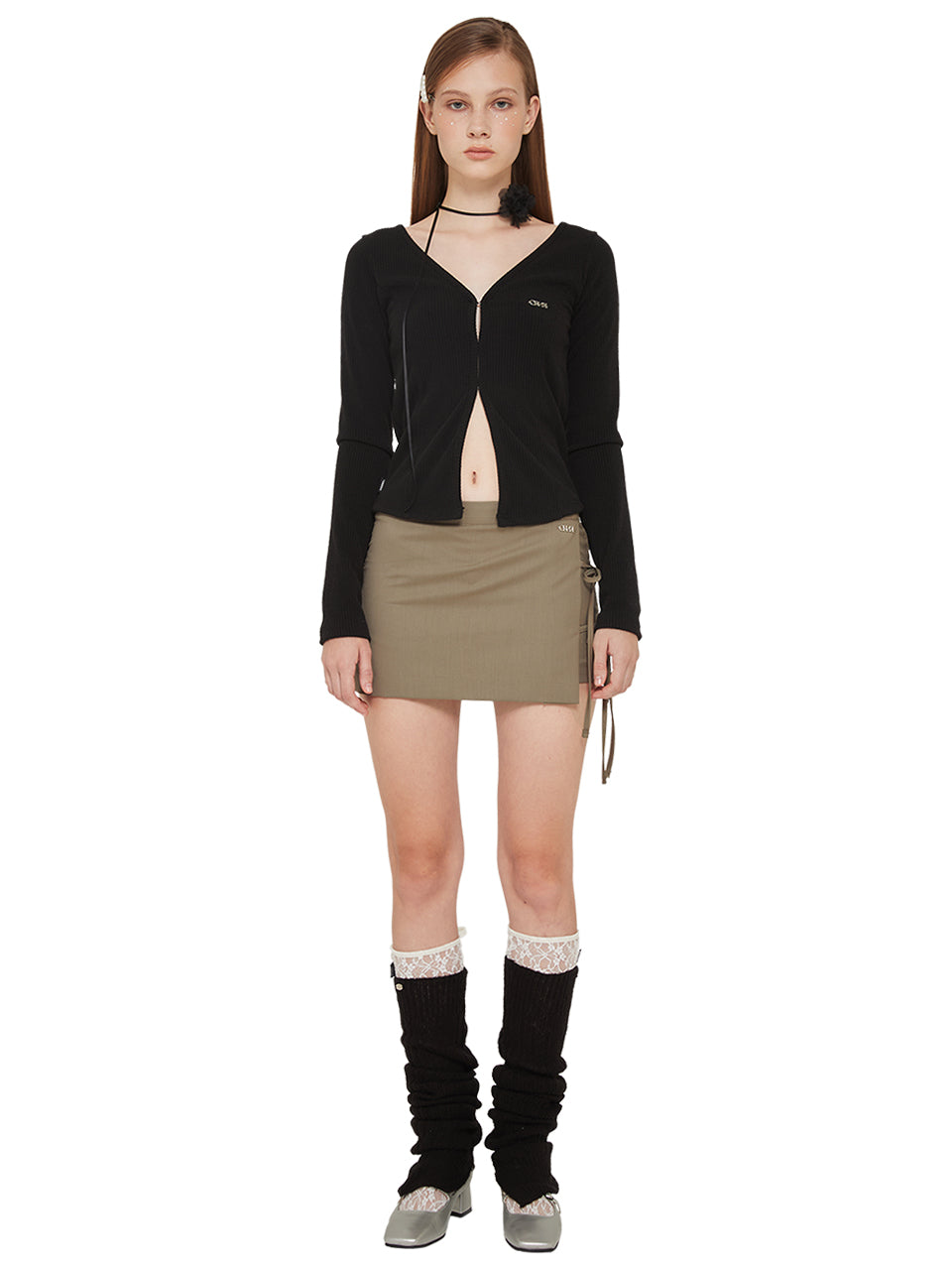 CRANK String Wrap Skirt Pants in Khaki: Unique Style and Comfort - Shop ...